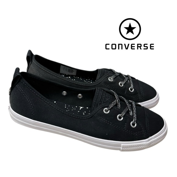 Converse | Shoes | New Converse Chuck Taylor All Star Ballet Lace Black ...